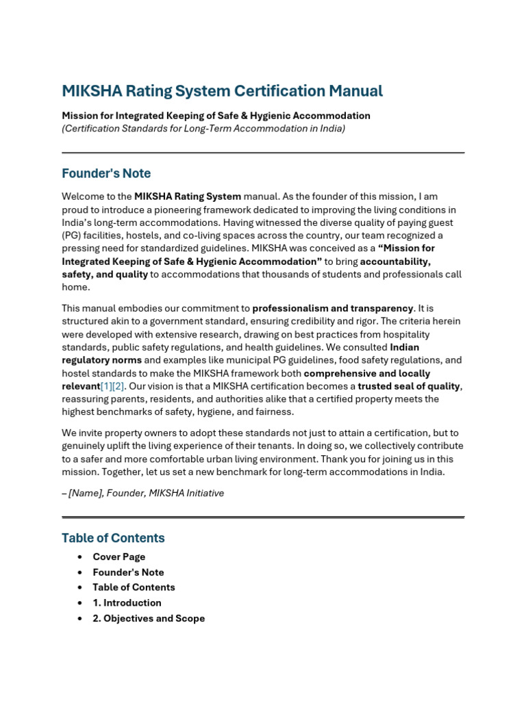 MIKSHA Certification Standards Manual | PDF | Safety | Regulatory ...