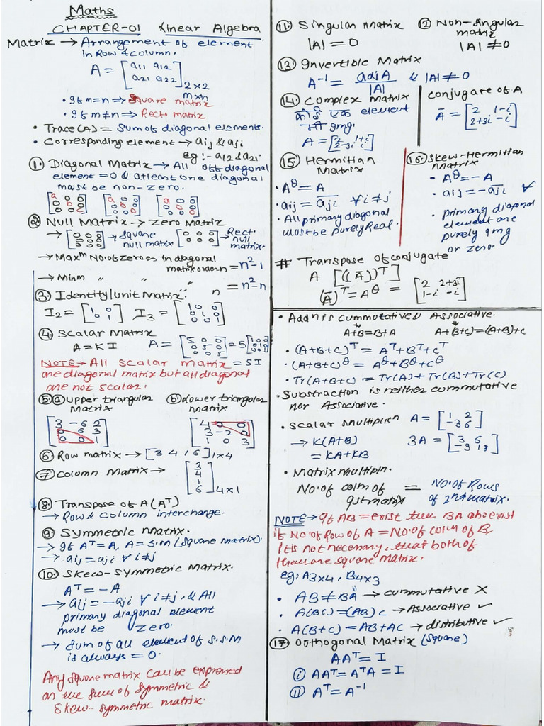 Maths Short Notes1 | PDF