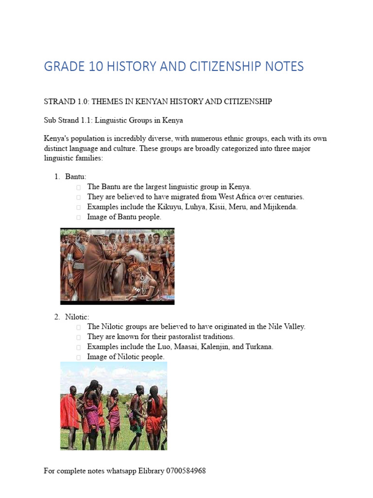 Grade 10 Kenyan History Notes | PDF | Kenya | Elections