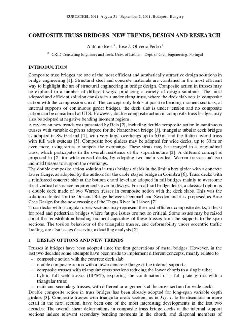 Composite Truss Bridges | PDF | Truss | Bridge