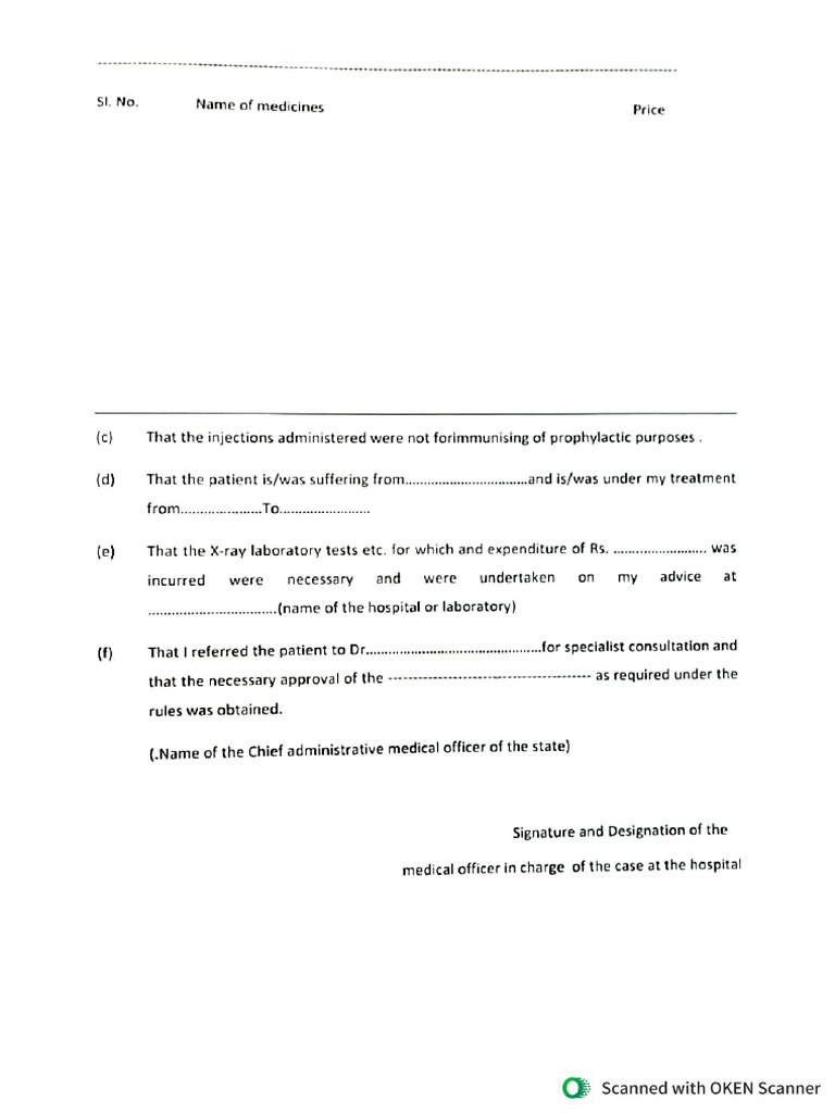 Chiktsa Pratipurti Form | PDF