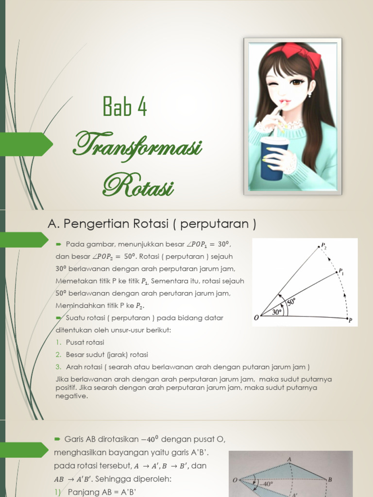 Pengertian dan Contoh Rotasi Dalam Geometri | PDF