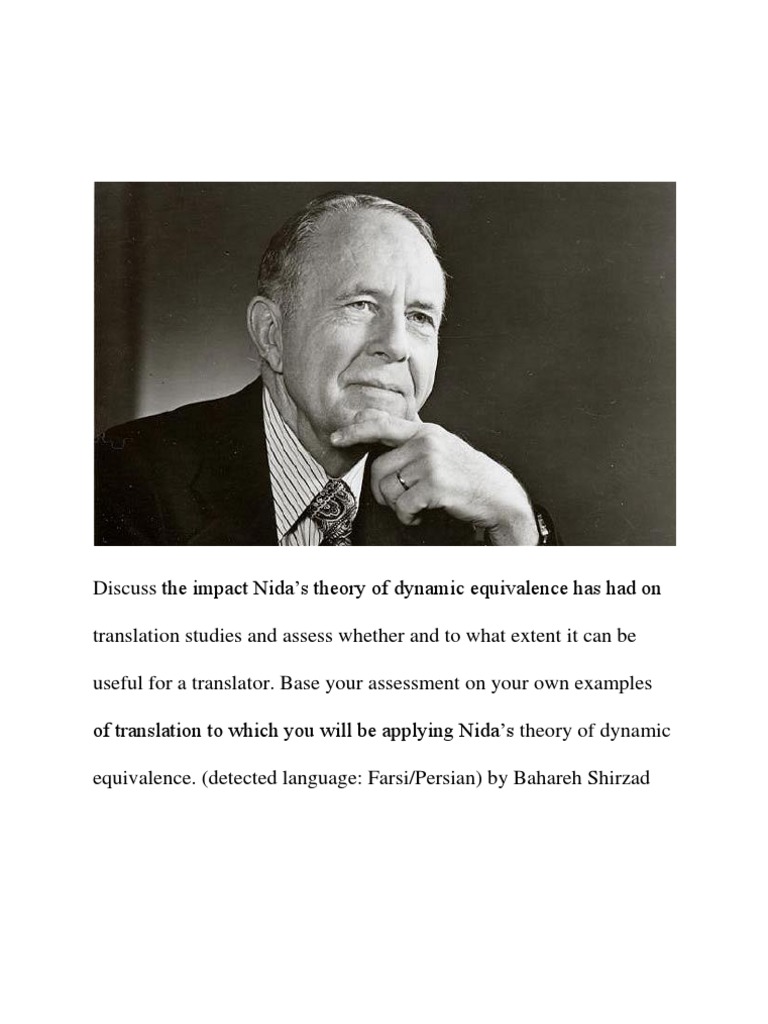 Impact of Nida's Dynamic Equivalence | PDF | Translations | Idiom