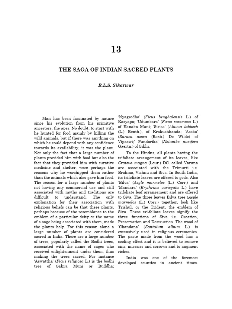 Sacred Plants in Indian Culture | PDF | Shiva