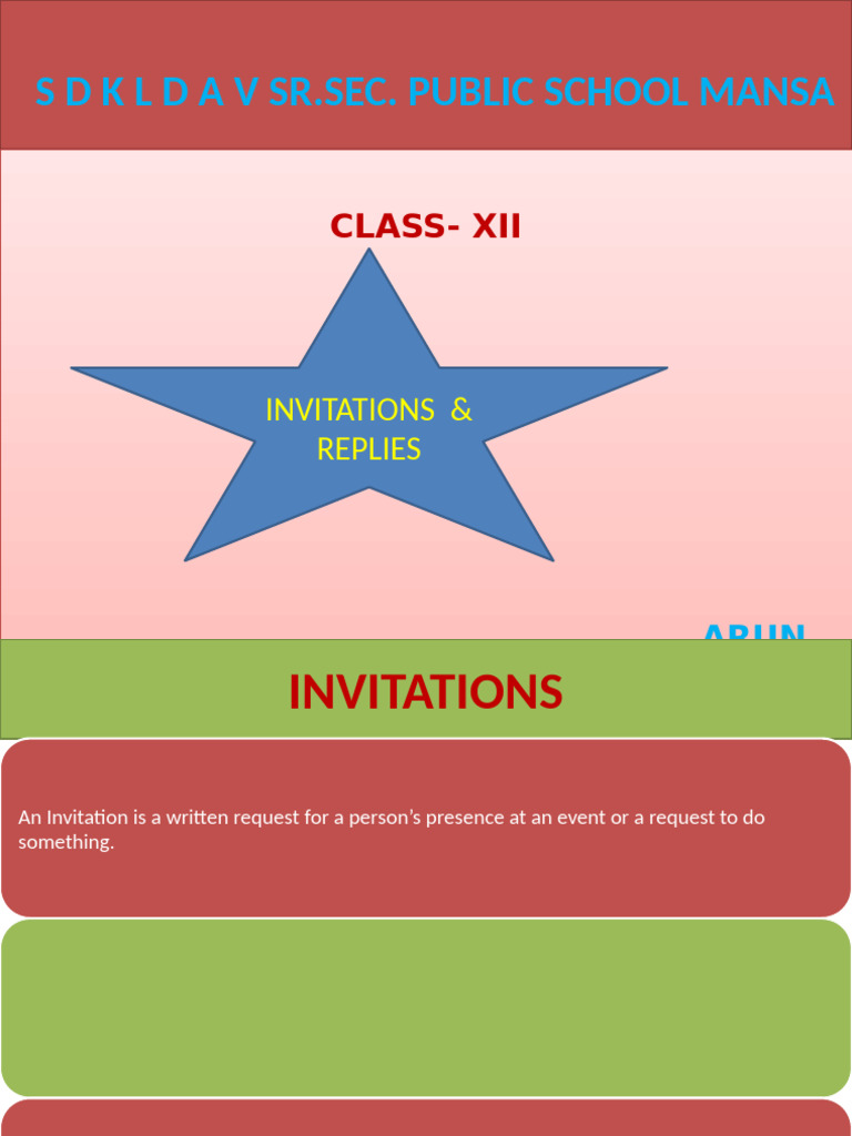 Invitation Types and Formats Guide | PDF