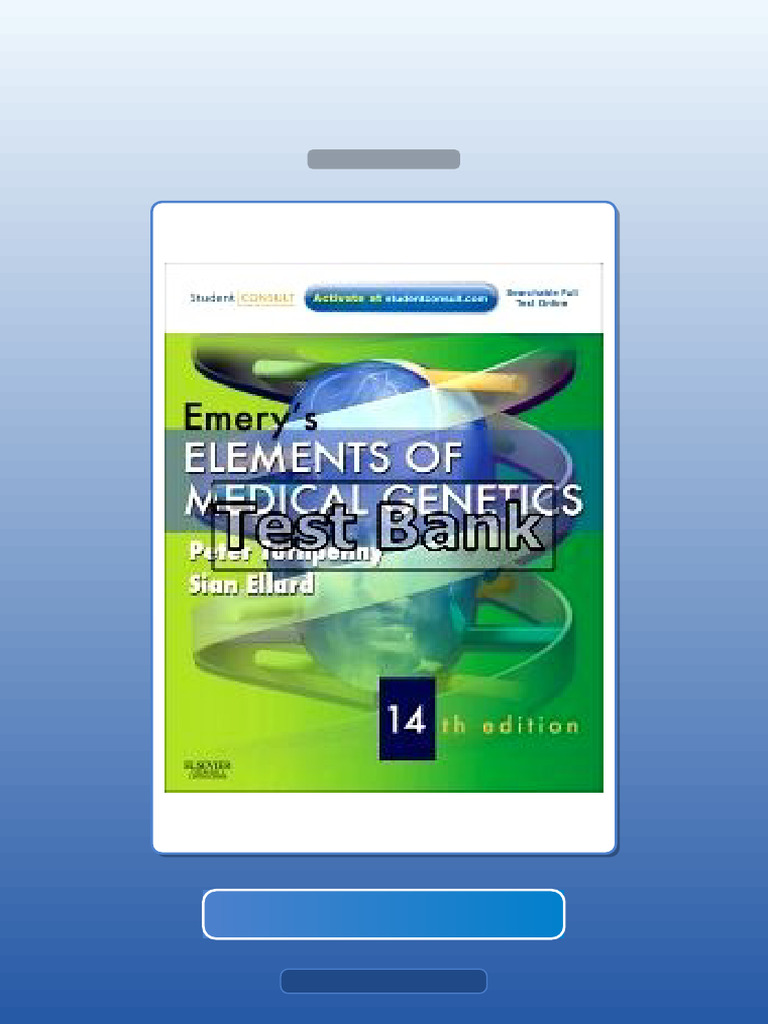 Emerys Elements of Medical Genetics 14th Edition Turnpenny E-book ...