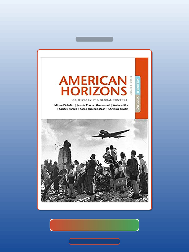 American Horizons 3rd Edition Volume 2 by Michael Schaller Robert ...