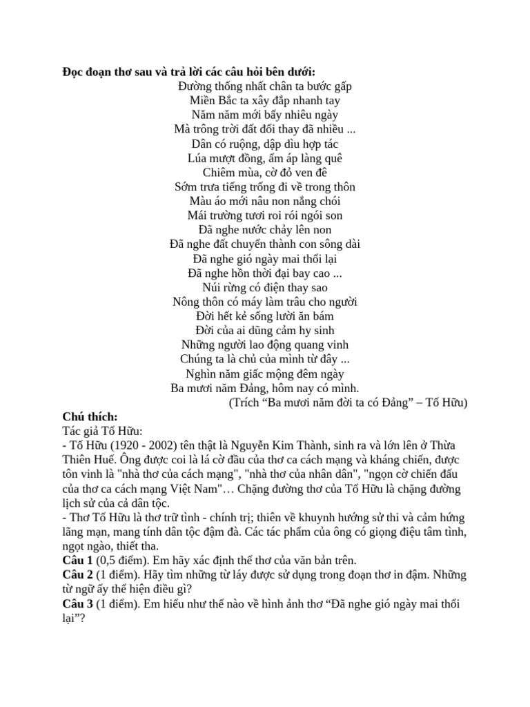 Đề Lớp 9 Thi Gki 1 | PDF