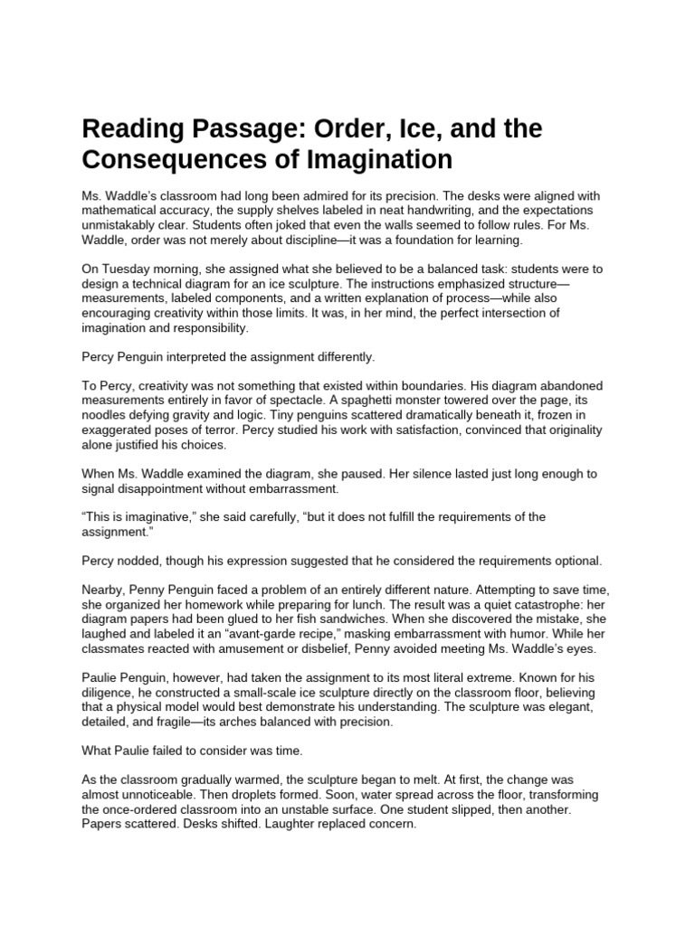 reading comprehension for 7 grade | PDF | Creativity | Failure