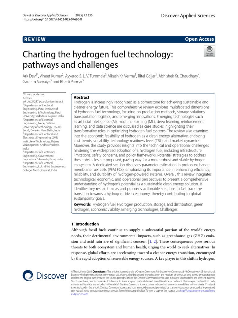 Hydrogen Fuel Technology: Pathways & Challenges | PDF | Hydrogen ...