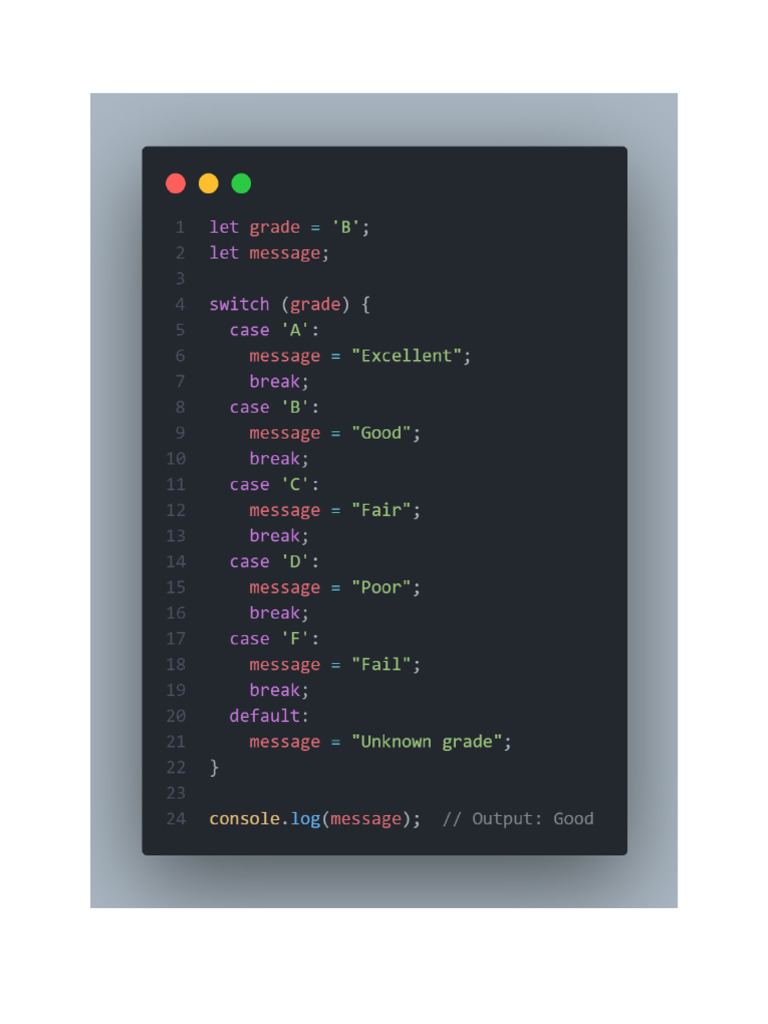 Example For Switch Condition | PDF