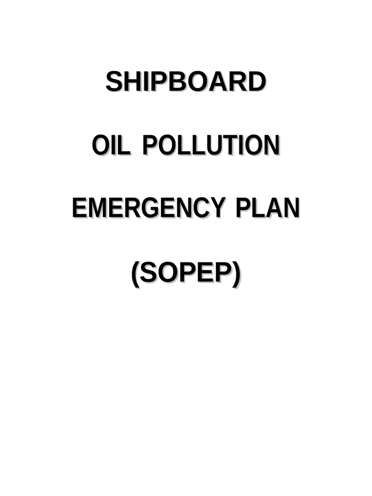 SOPEP Plan (Dual LAnguage) | PDF | Ships | Oil Spill