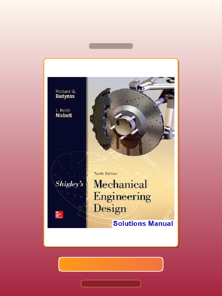 Shigleys Mechanical Engineering Design 10th Edition Budynas E-book ...