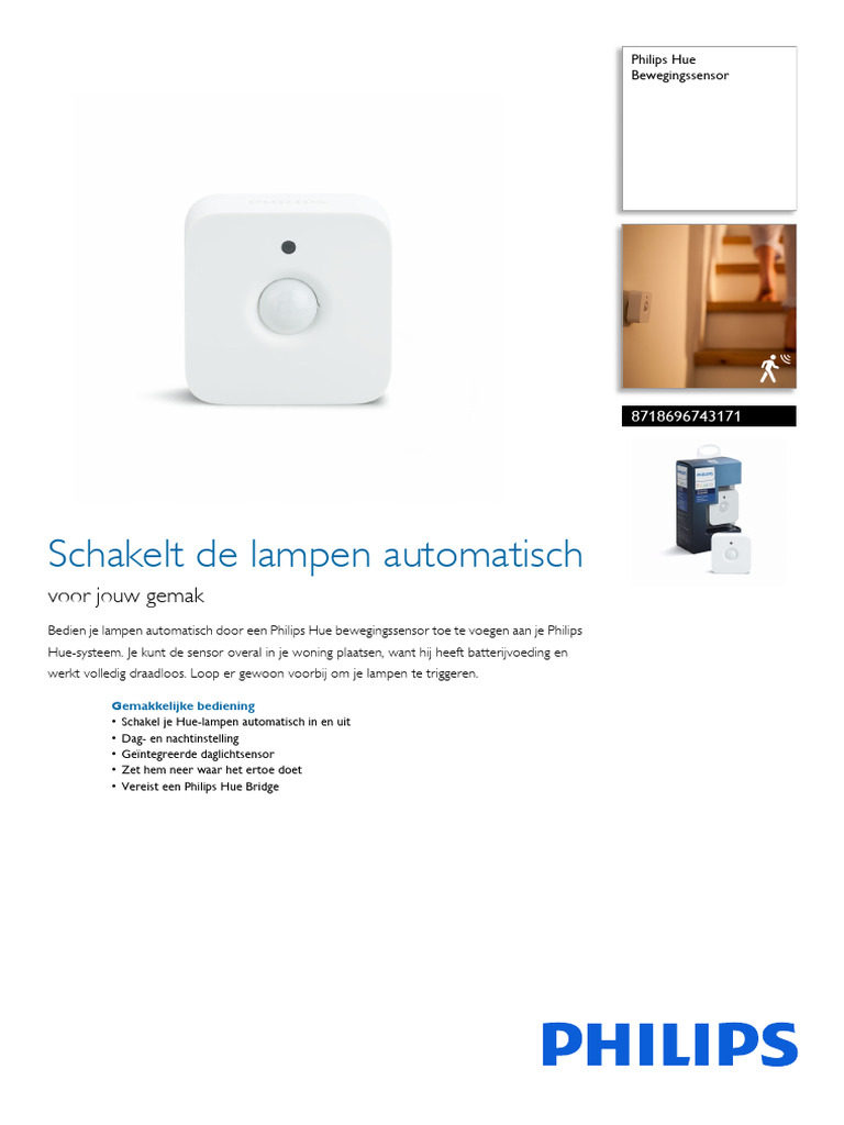 Philips Hue Bewegingssensor Collectie PDF