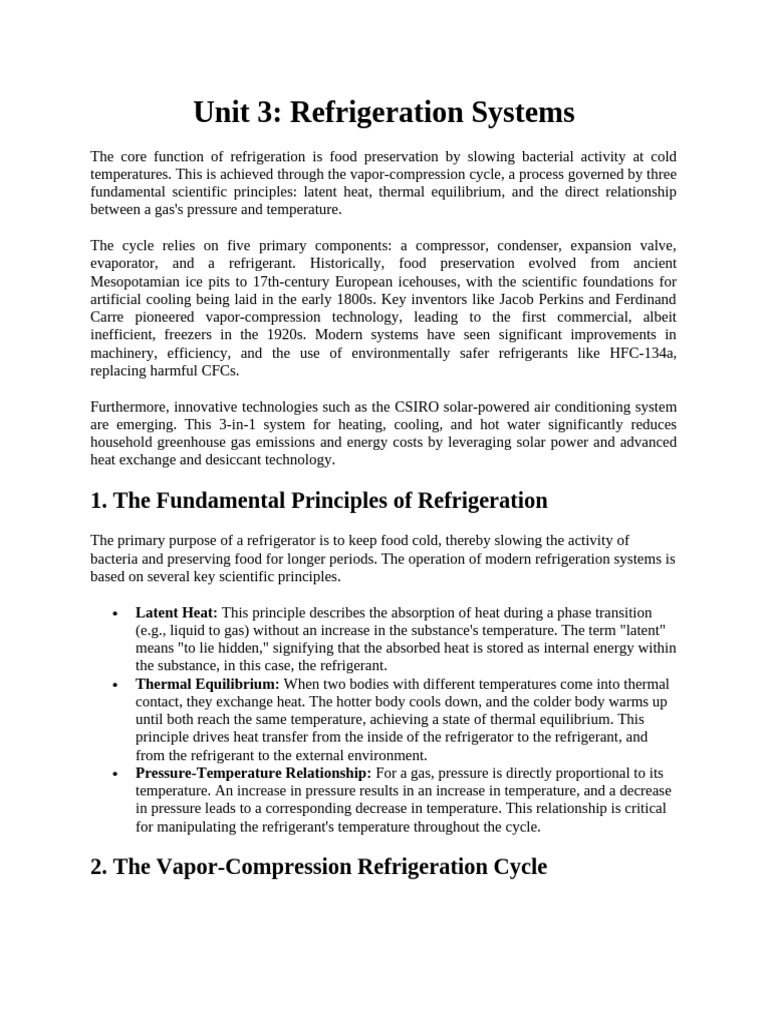 Refrigeration Systems Explained | PDF | Refrigerator | Refrigeration