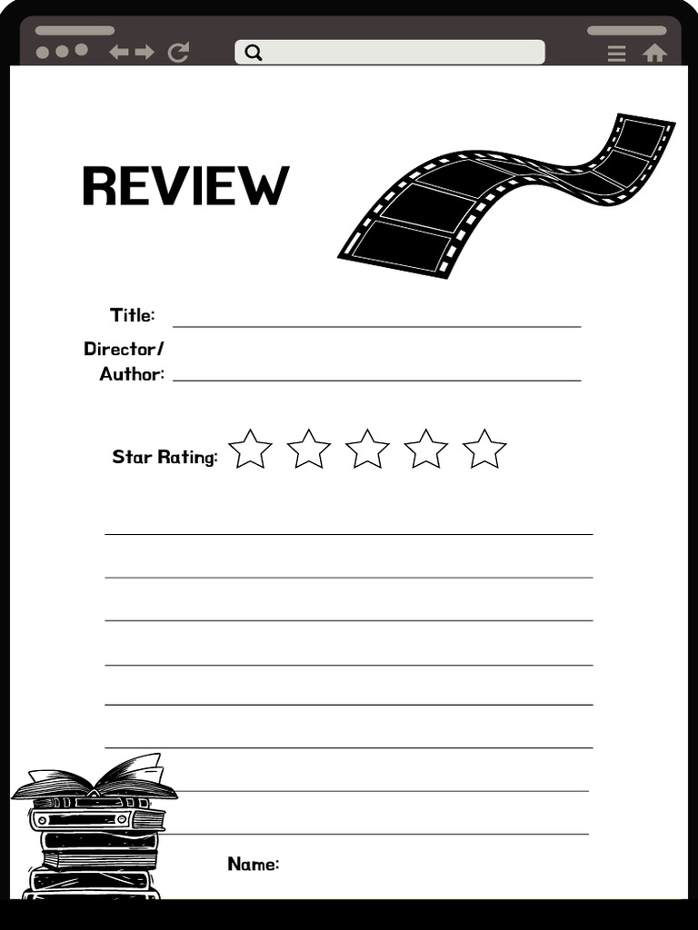 Red and White Movie Review Worksheet | PDF