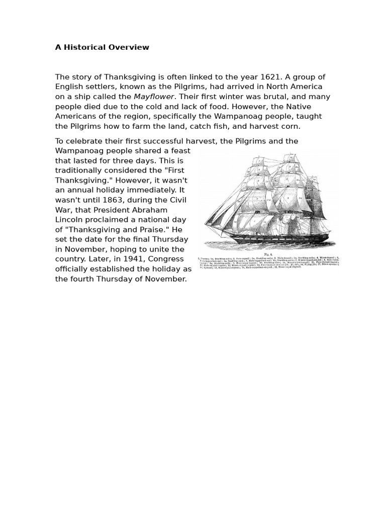 Thanksgiving History: Pilgrims and Wampanoag | PDF