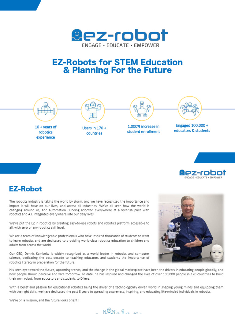 EZ-Robots: Transforming STEM Education | PDF | Robot | Robotics