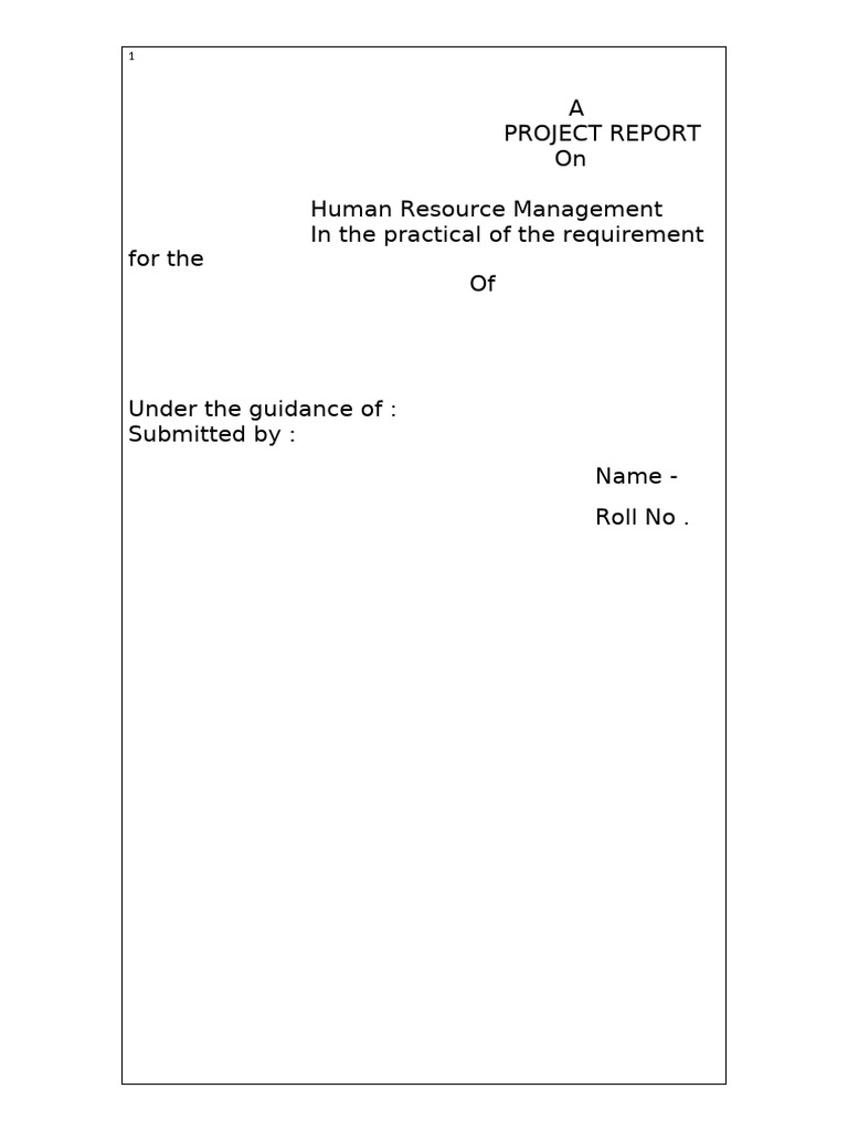 Project Work | PDF