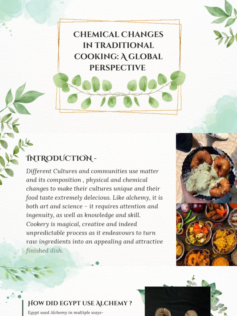 Chemical Changes in Global Cooking | PDF