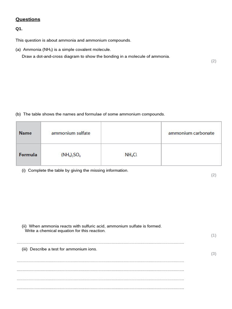 Chapter 8 Covalent Bonding | PDF | Ammonium | Chlorine