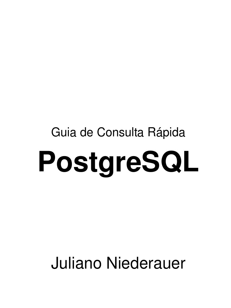 Guia Pratico Postgresql | PDF | Postgre SQL | SQL