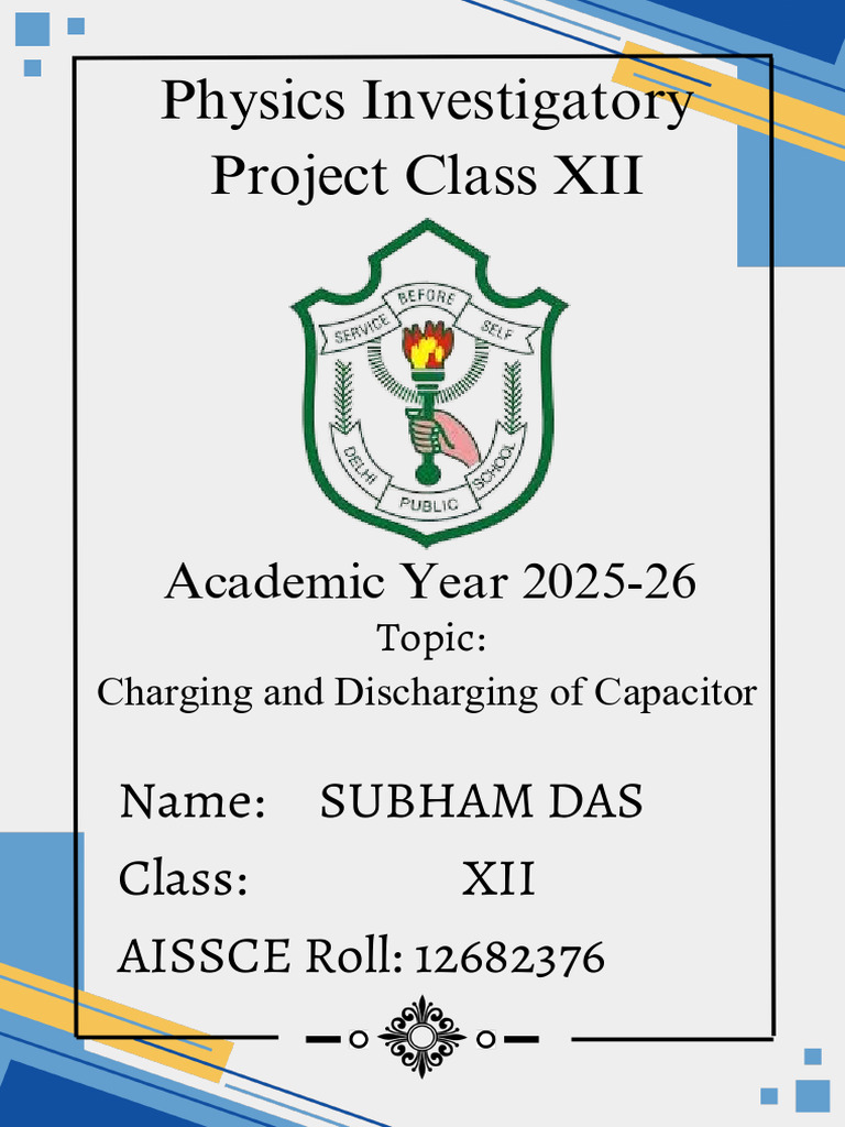 Subham Das.pdf | PDF | Capacitor | Capacitance