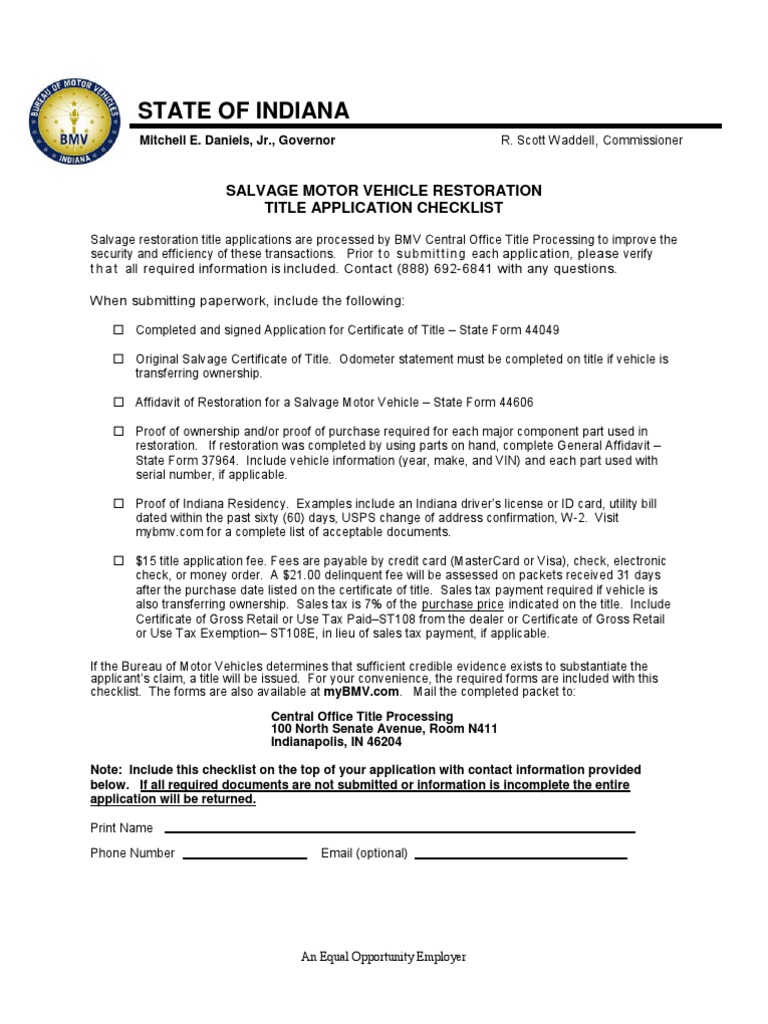 Salvage Restoration Packet | PDF | Identity Document | Visa Inc.