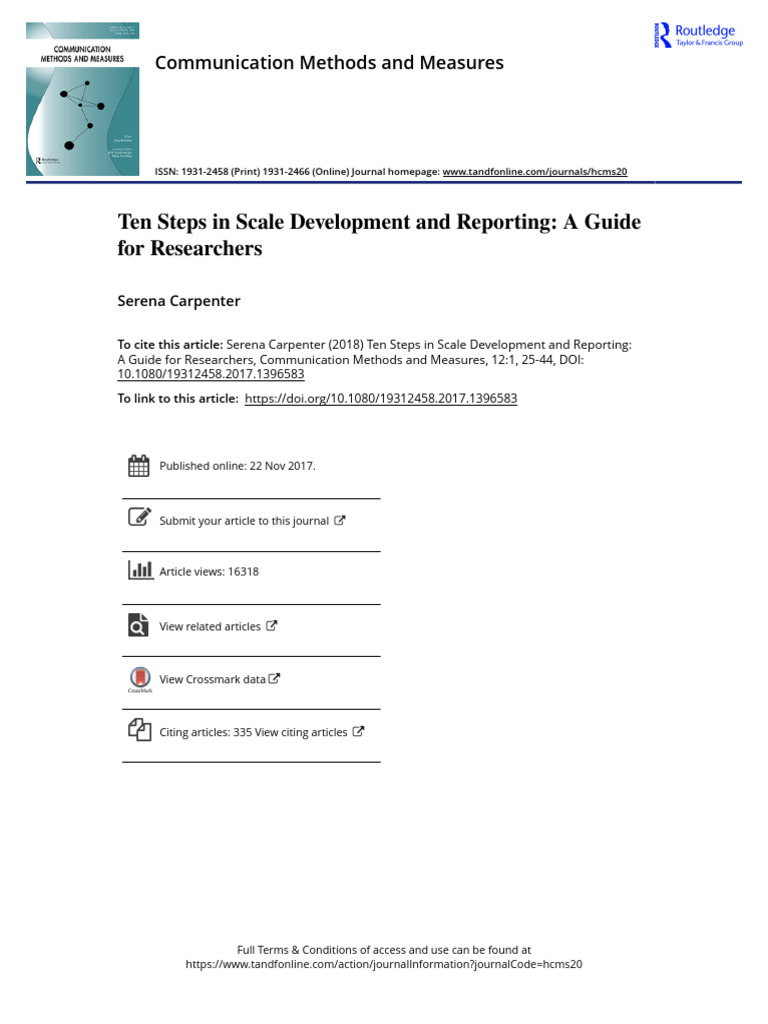Ten Steps for Scale Development Guide | PDF | Factor Analysis ...