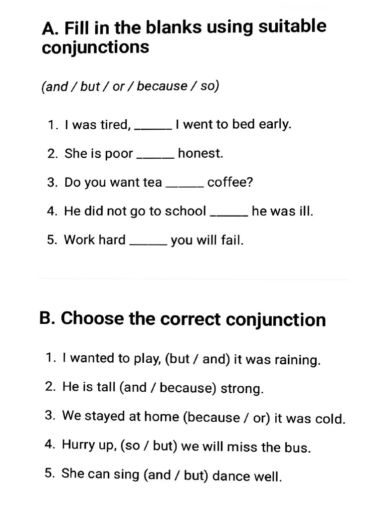 English Worksheet For Class 6th | PDF
