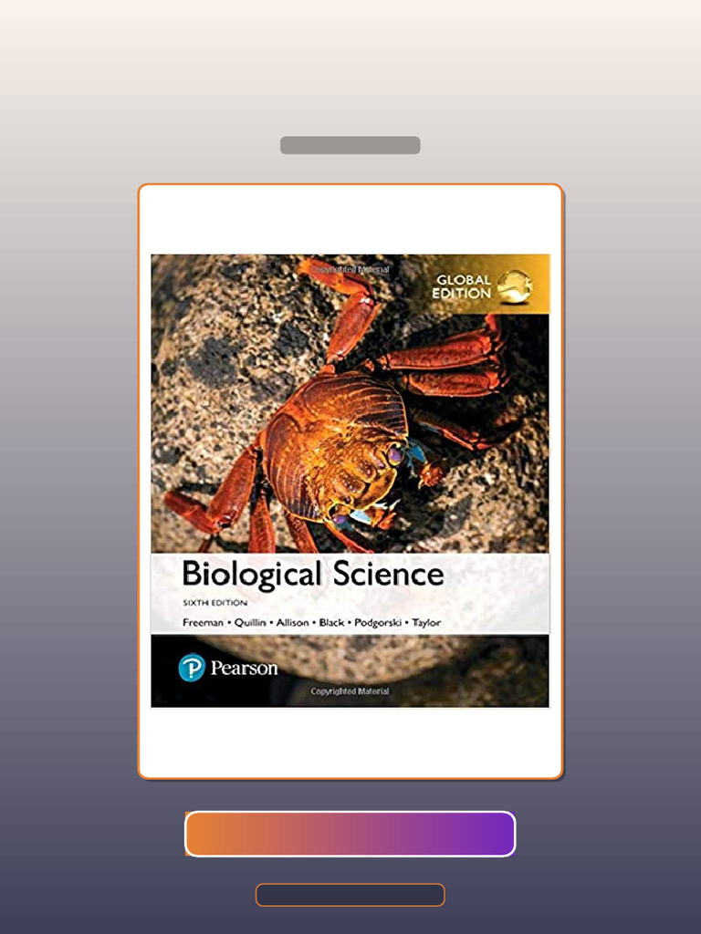 Biological Science 6th Global Edition by Scott Freeman Kim Quillin ...