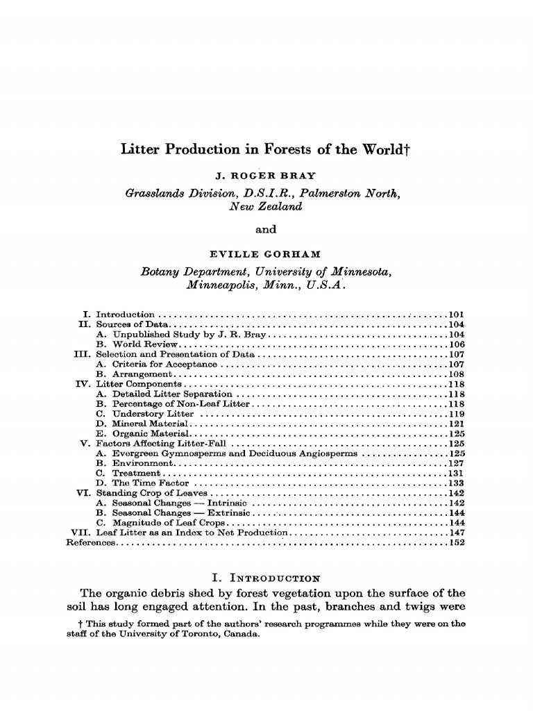 Litter Production in Forests of the World | PDF | Fertilizer | Forests
