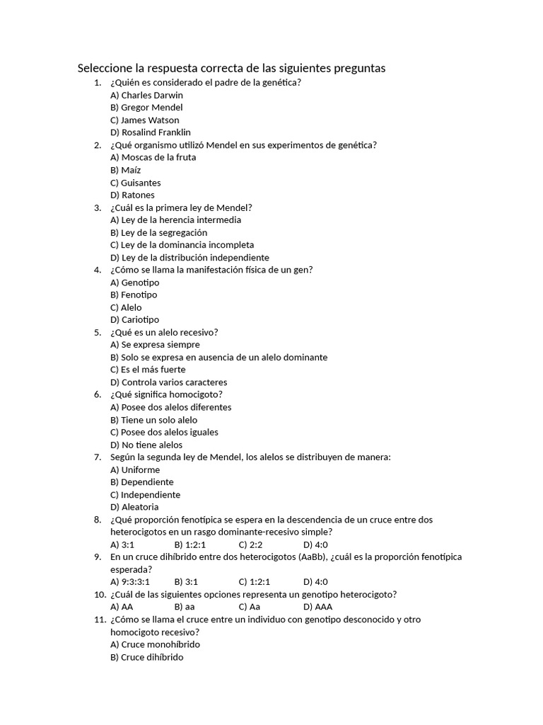 seleccion 6to | PDF | Alelo | Dominancia (Genética)