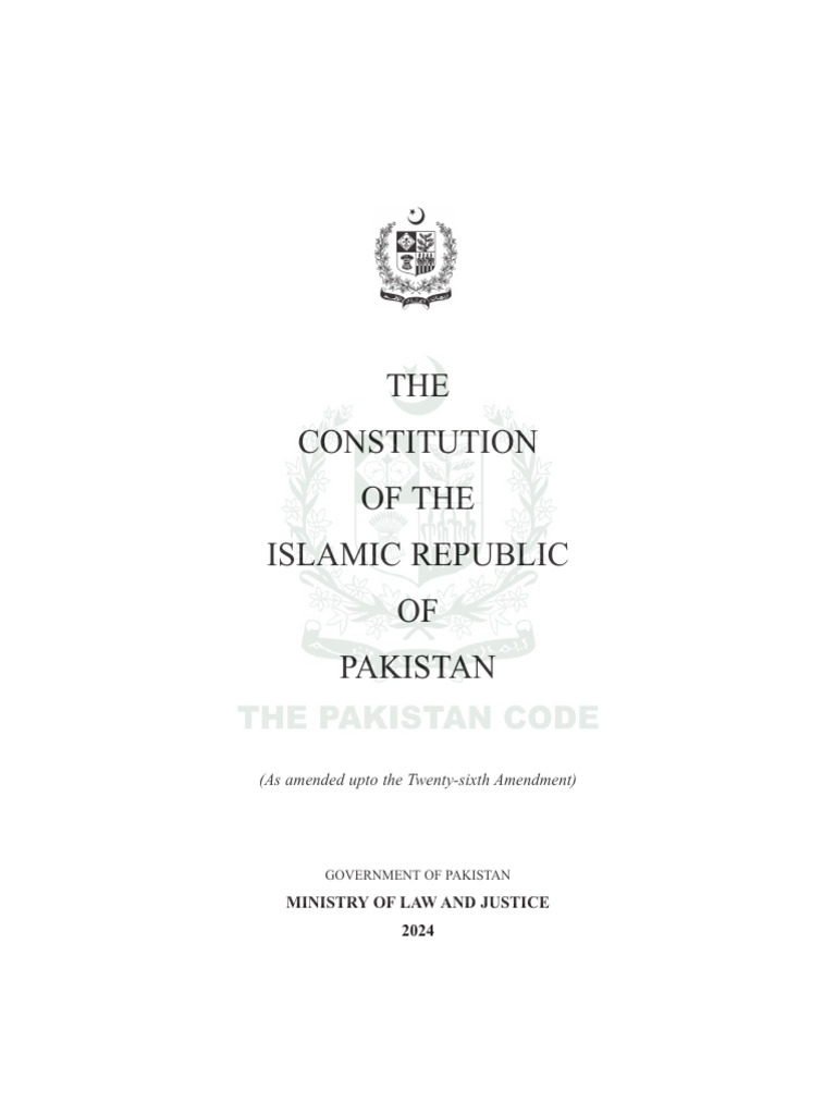 1973 Constitution _26th Amendment Included | PDF | Parliament Of ...