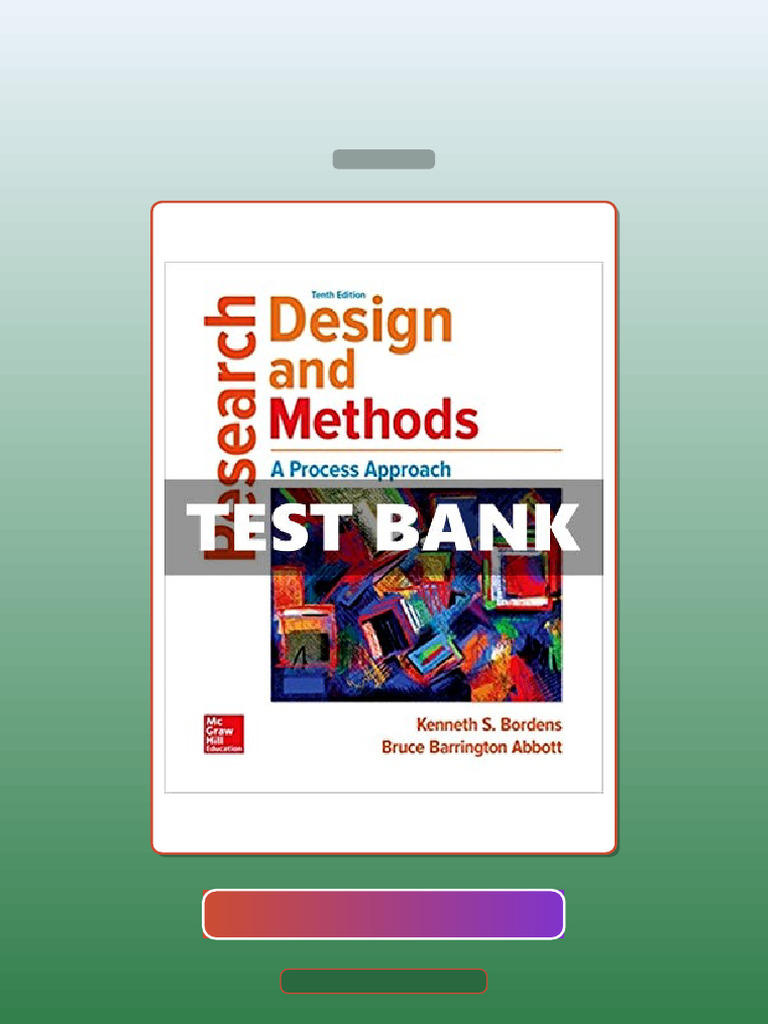 Research Design and Methods a Process Approach 10 Ed Bordens E-book ...