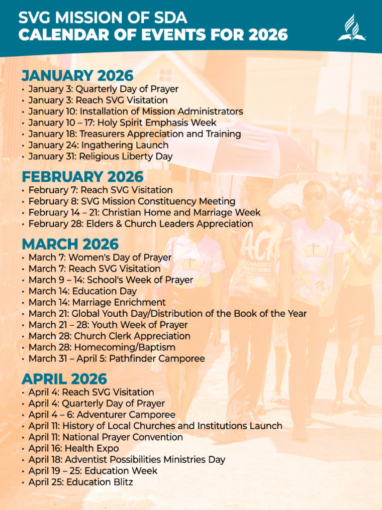SDA Mission Calendar 2026 | PDF