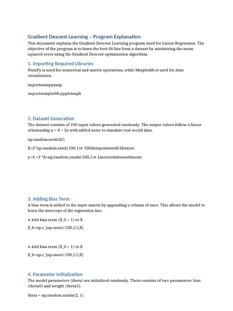 Gradient_Descent_Program_Explanation | PDF | Regression Analysis ...