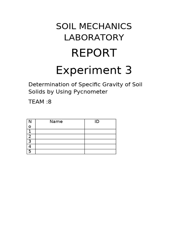 SOIL LAB EXP 3 | PDF | Soil Mechanics | Density