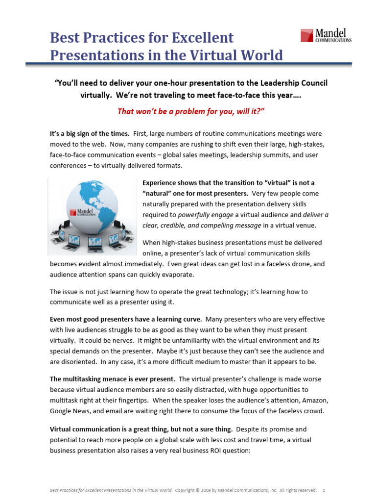 ARTICLE_Best Practices for Excellent Virtual Presentations (Mandel ...