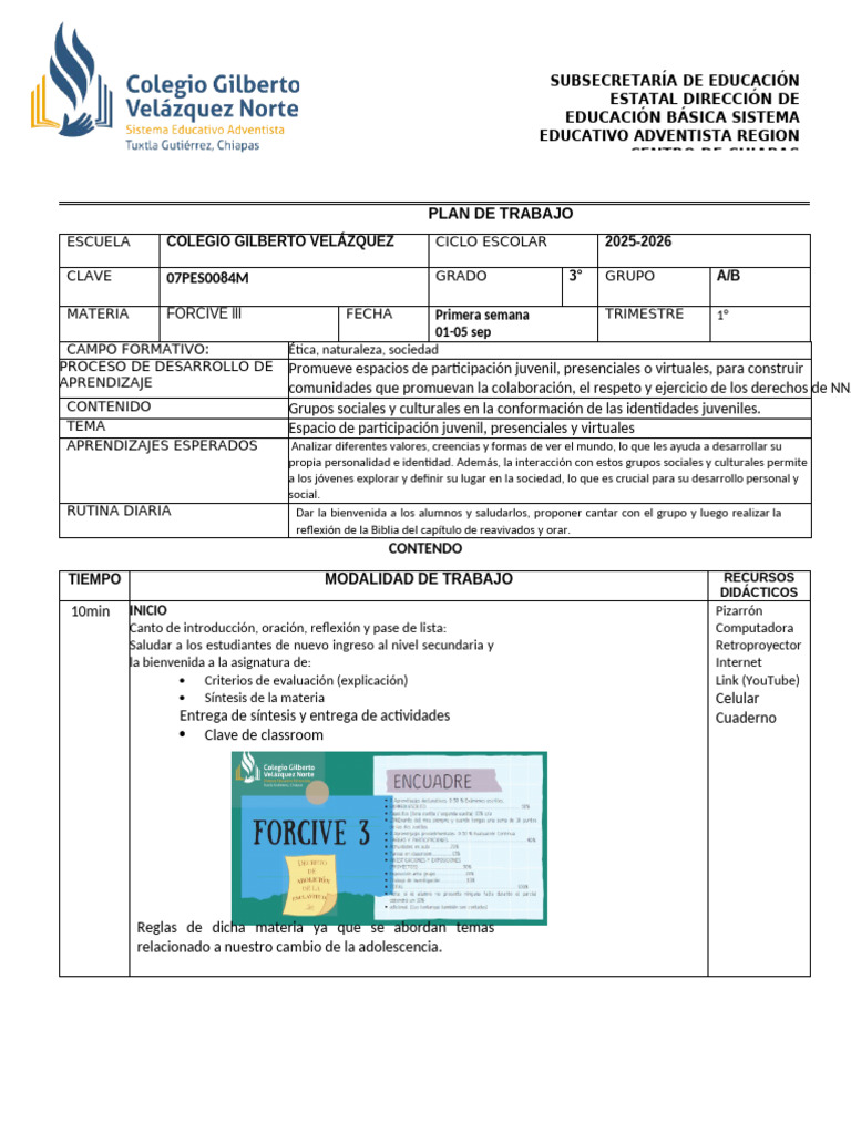 Planeación 1 Formación 3 Sep | PDF | Aprendizaje