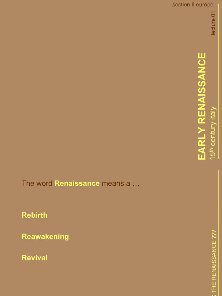 Early Renaissance 15th Century | PDF | Renaissance | Architectural Design