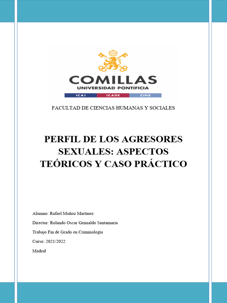 Trabajo Fin de Grado en Criminologia. Rafael Munoz | PDF | Violación ...