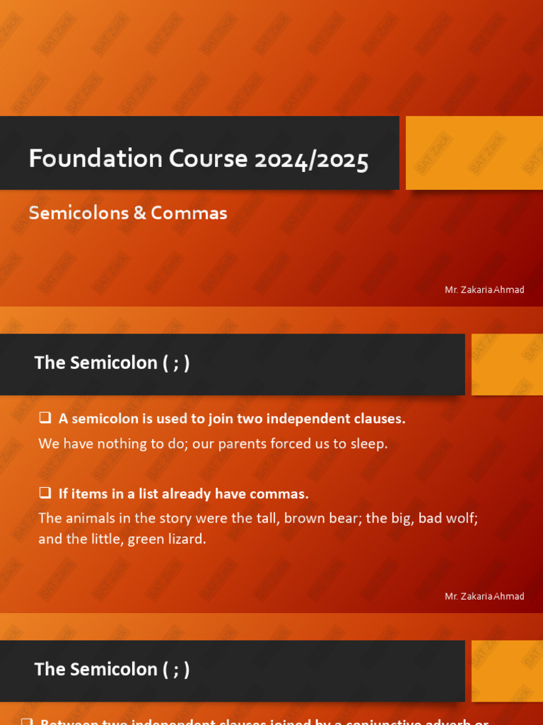 Mastering Semicolons and Commas Guide | PDF | Comma | Language Mechanics