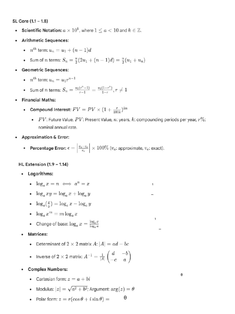1st Semester Math AI F | PDF