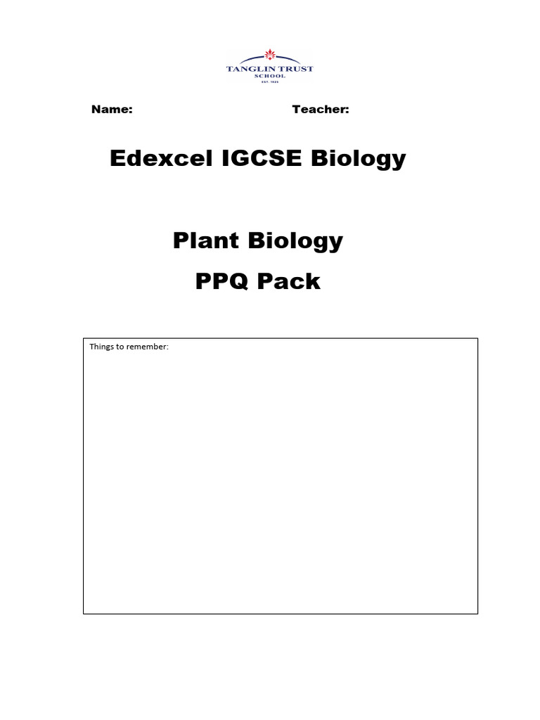 Plant Biology PPQ Pack | PDF | Leaf | Plants