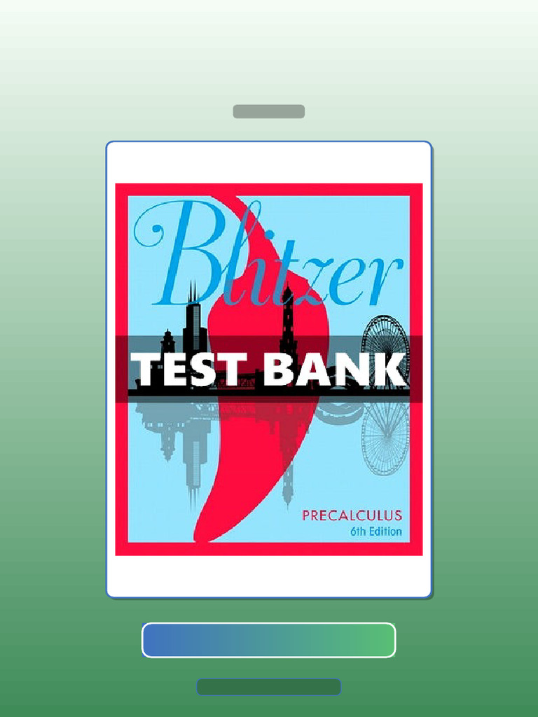 Precalculus 6 Ed Blitzer E-book Testbank Solutions | PDF | Multiple ...
