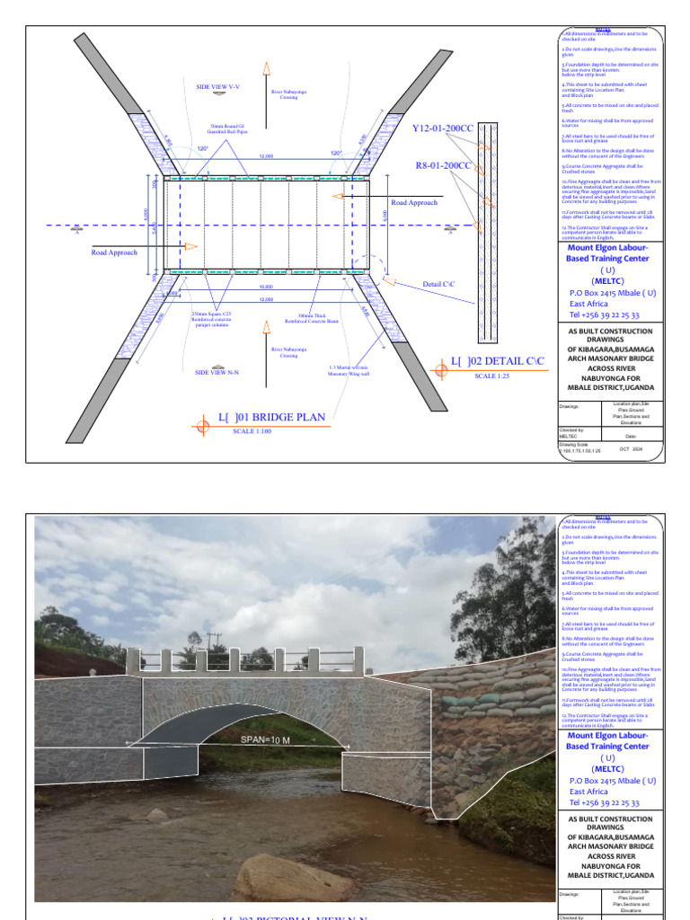 As-Built Drawings: Kibagara Bridge | PDF | Concrete | Construction ...