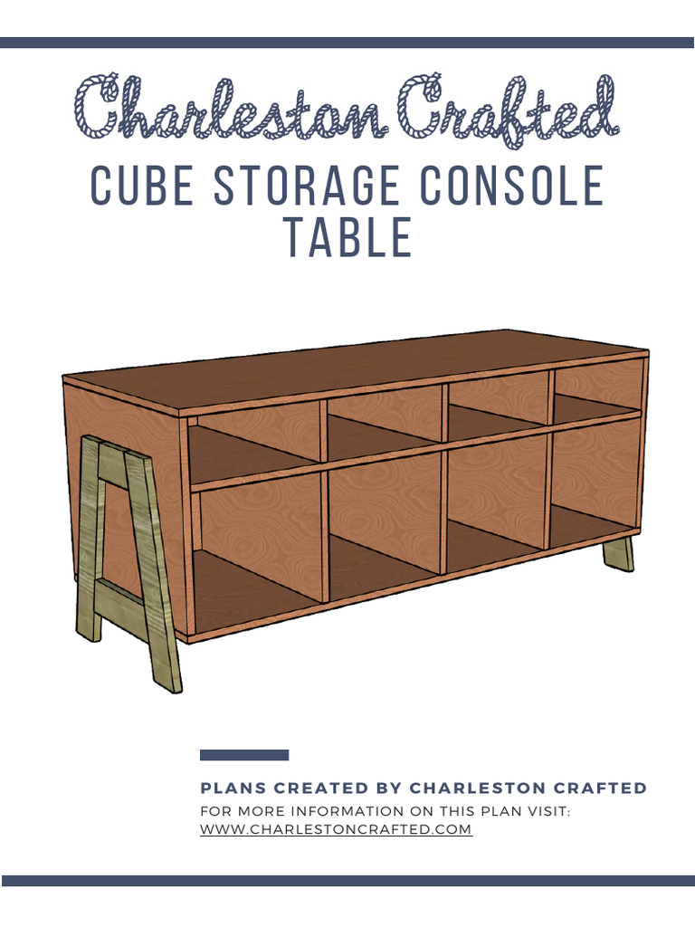 DIY Cube Storage Console Plans | PDF | Woodworking | Wood