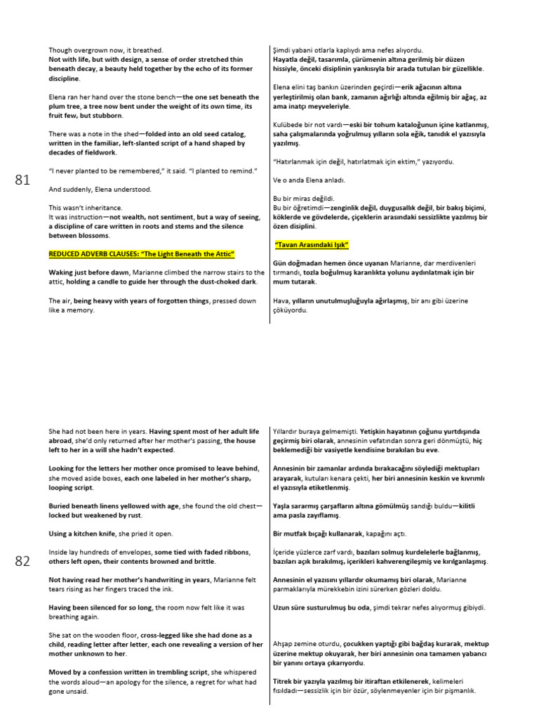 1 Advanced Grammar Reading Text - Reduced Adverb Clauses | PDF