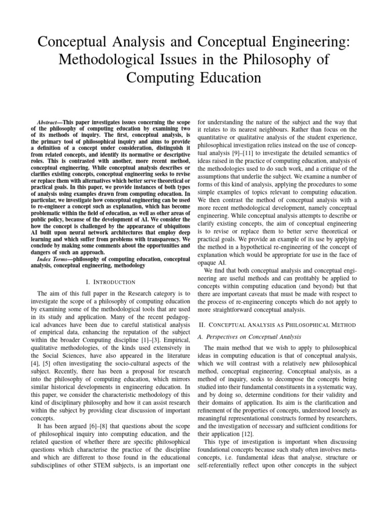Conceptual Analysis and Conceptual Engineering | PDF | Methodology ...